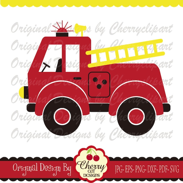 Fire Truck Svg - Etsy