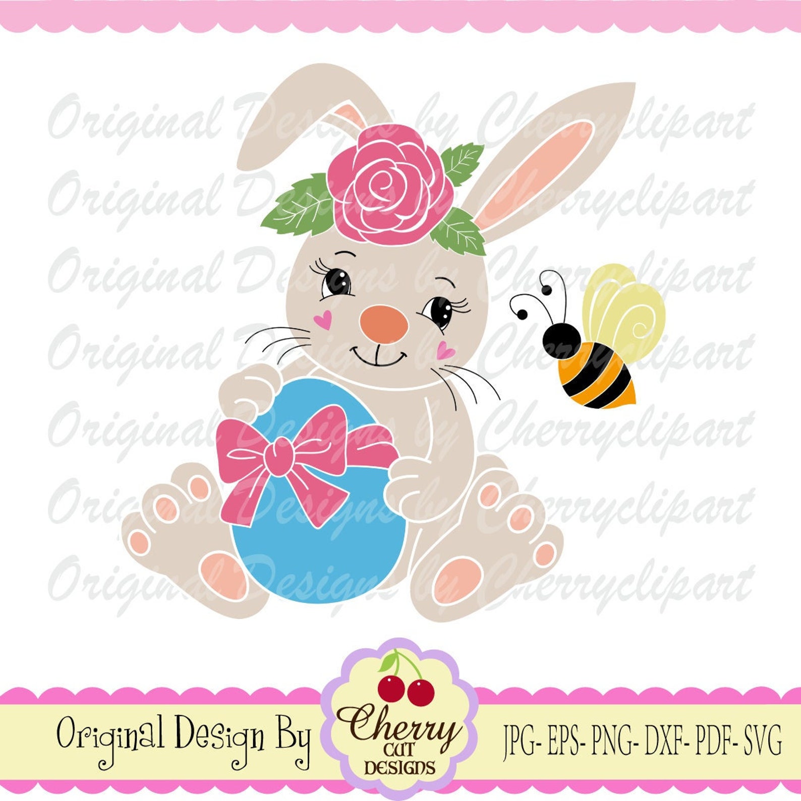 Easter Bunny Svg Flowers Bunny Girl Svg Flwers Rabbit Svg - Etsy