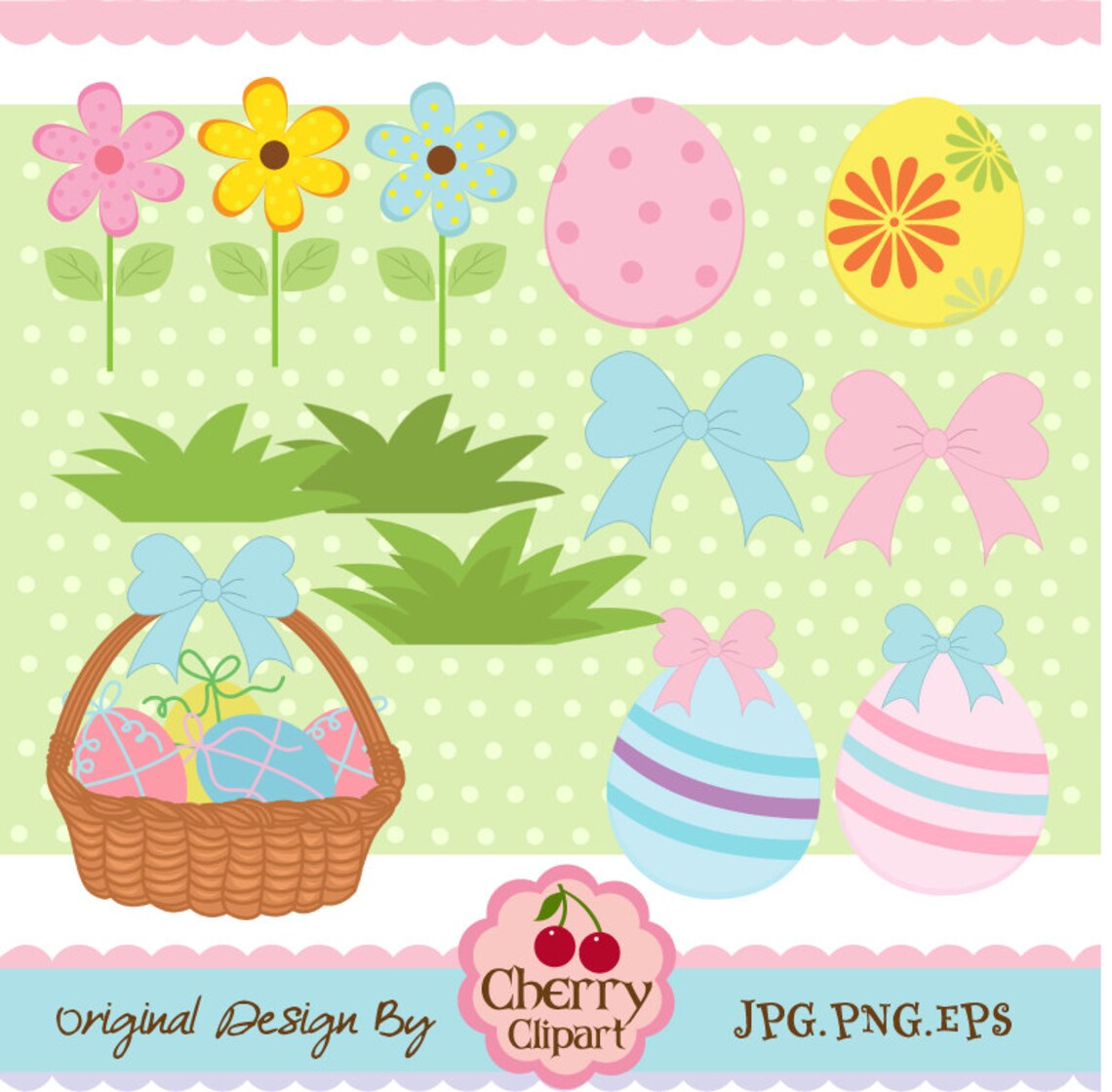 Easter Happy Kids Digital Clipart and Digital Matching Papers - Etsy