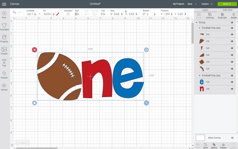 Football One Svg Birthday One Svg Silhouette & Cricut Cut | Etsy