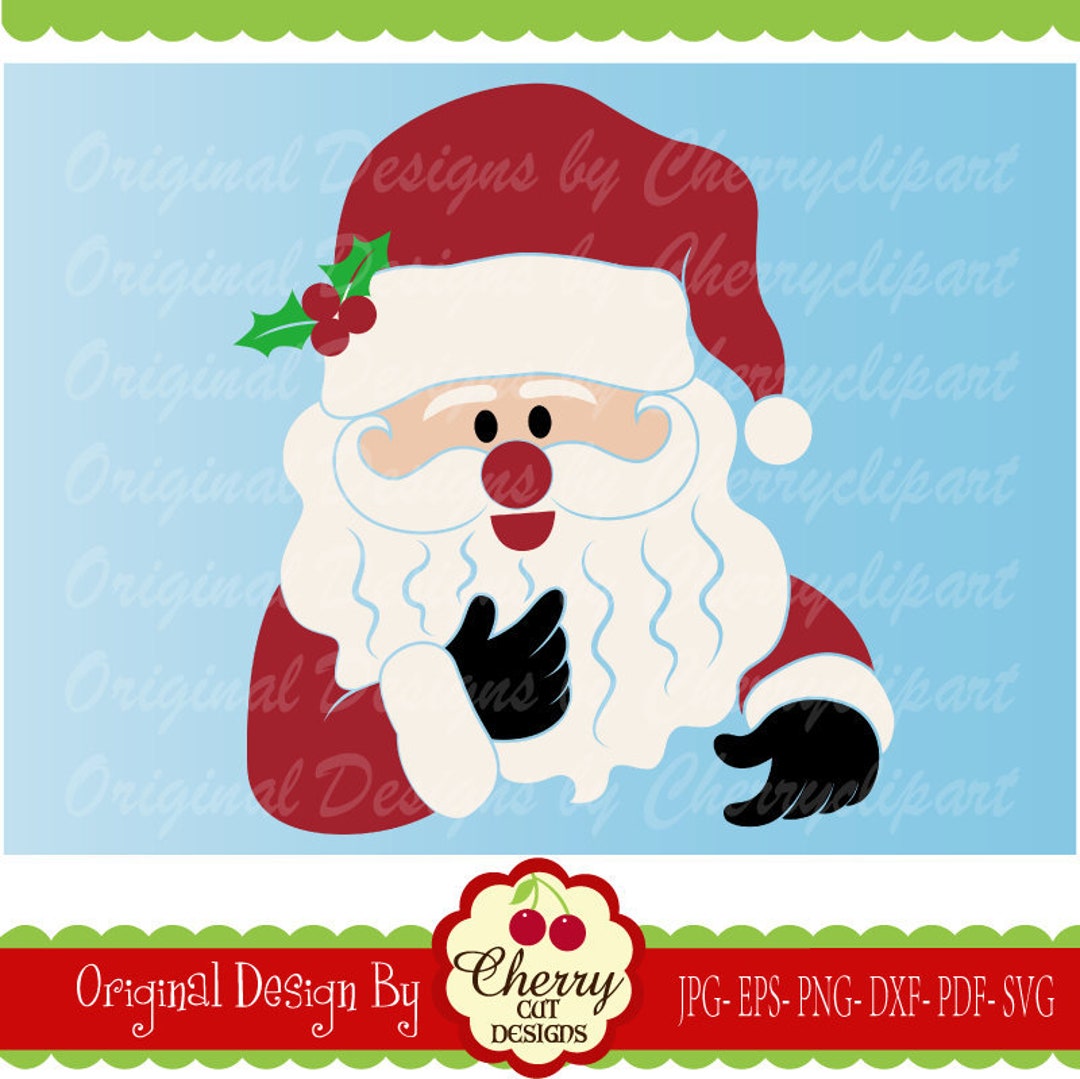 Christmas Santa Claus Svg, Christmas Silhouette & Cricut Cut Files ...