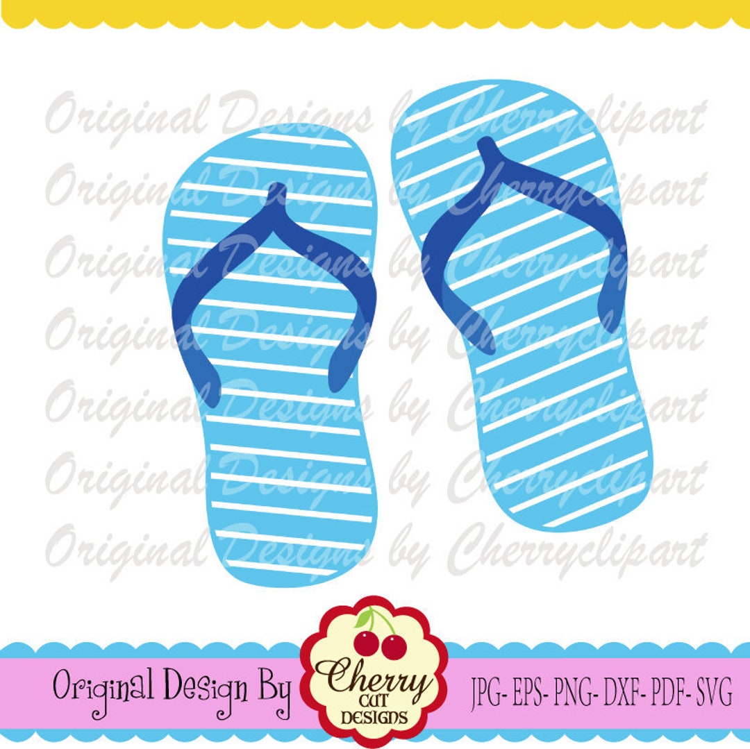 SVG DXF tongs, été tongs svg Silhouette & coupe Cricut design et clip ...