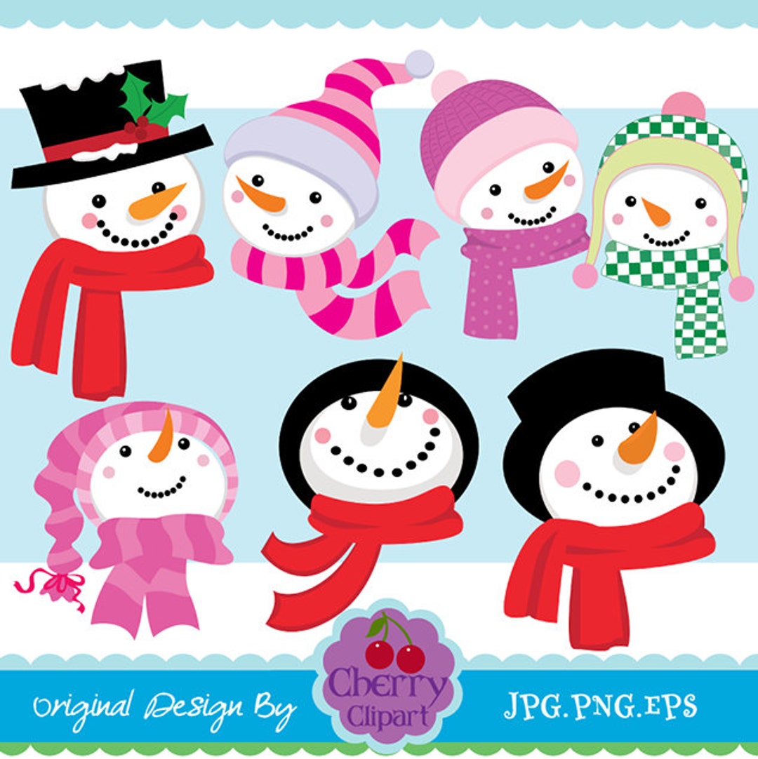 Christmas Png, Winter Snowman Png Clipart Set for Paper Crafts, Card ...