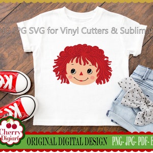 Vintage Raggedy Ann and Andy Svg Png Silhouette and Cricut Cut Design ...