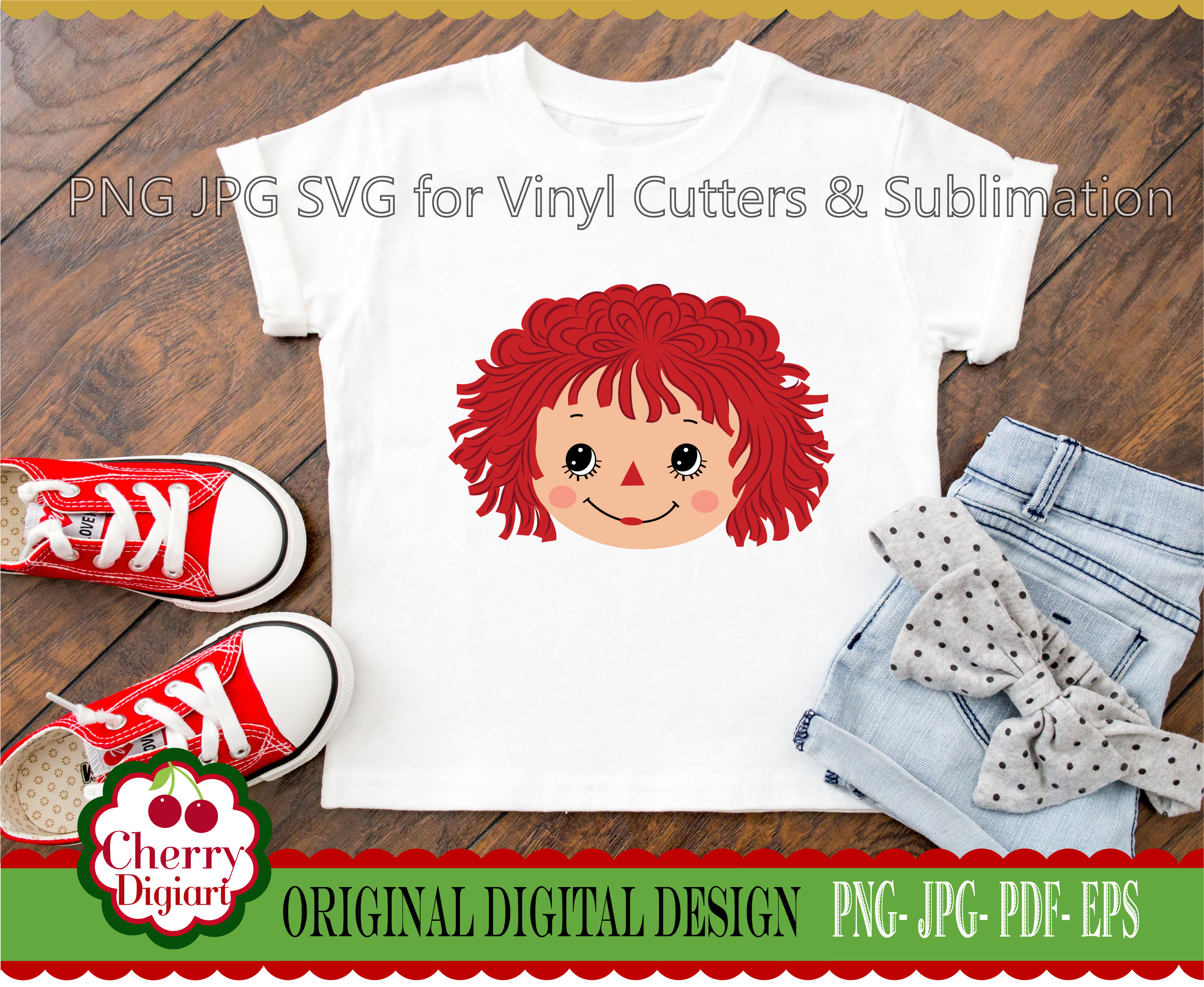 Raggedy Ann and Andy Cut Files: SVG, PNG, Silhouette, Cricut (digital ...