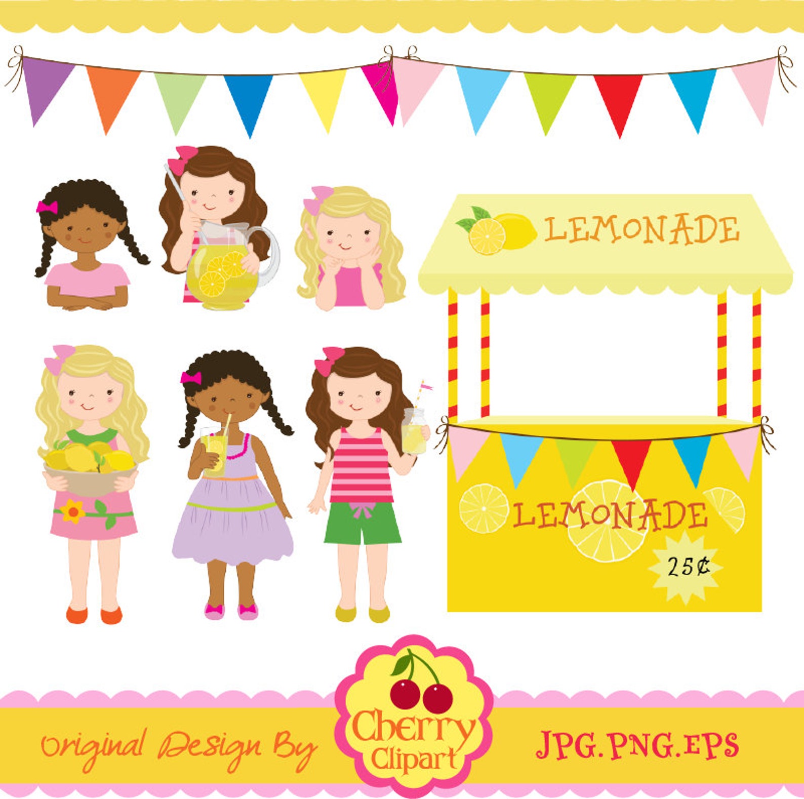 Lemonade Partylemonlemonade Stand Digital Clip Art - Etsy