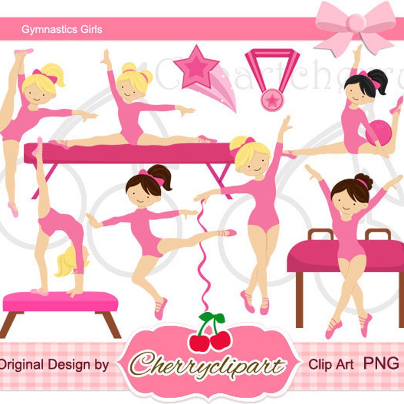 Gymnast Clip Art - Etsy