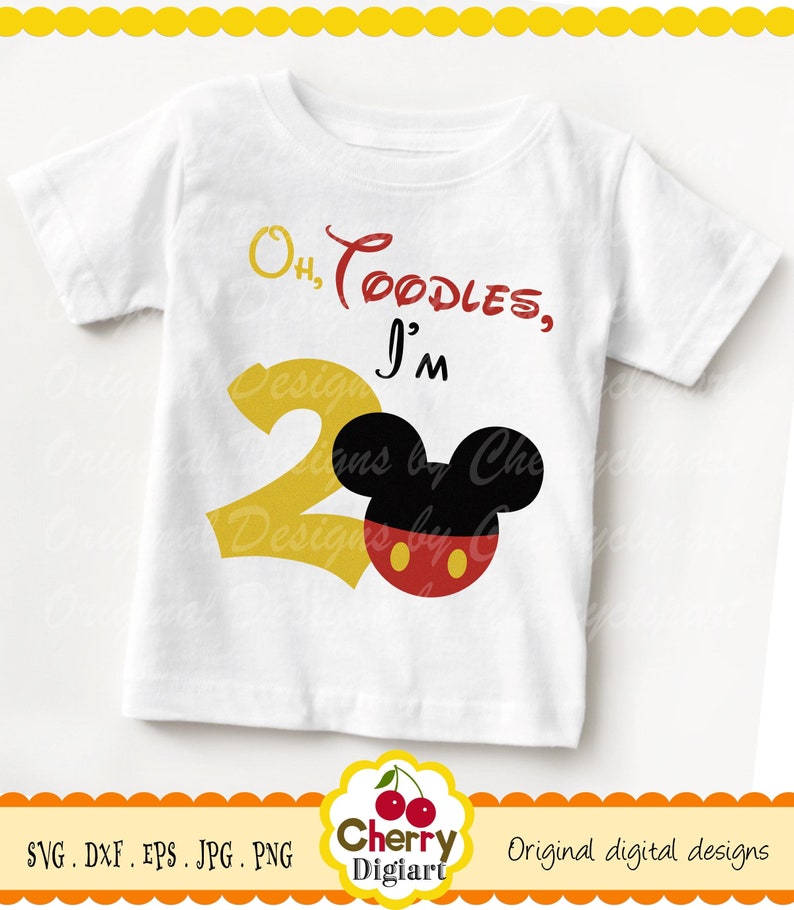 Oh Toodles I'm 2 Mickey SVG Birthday Number 2 SVG | Etsy