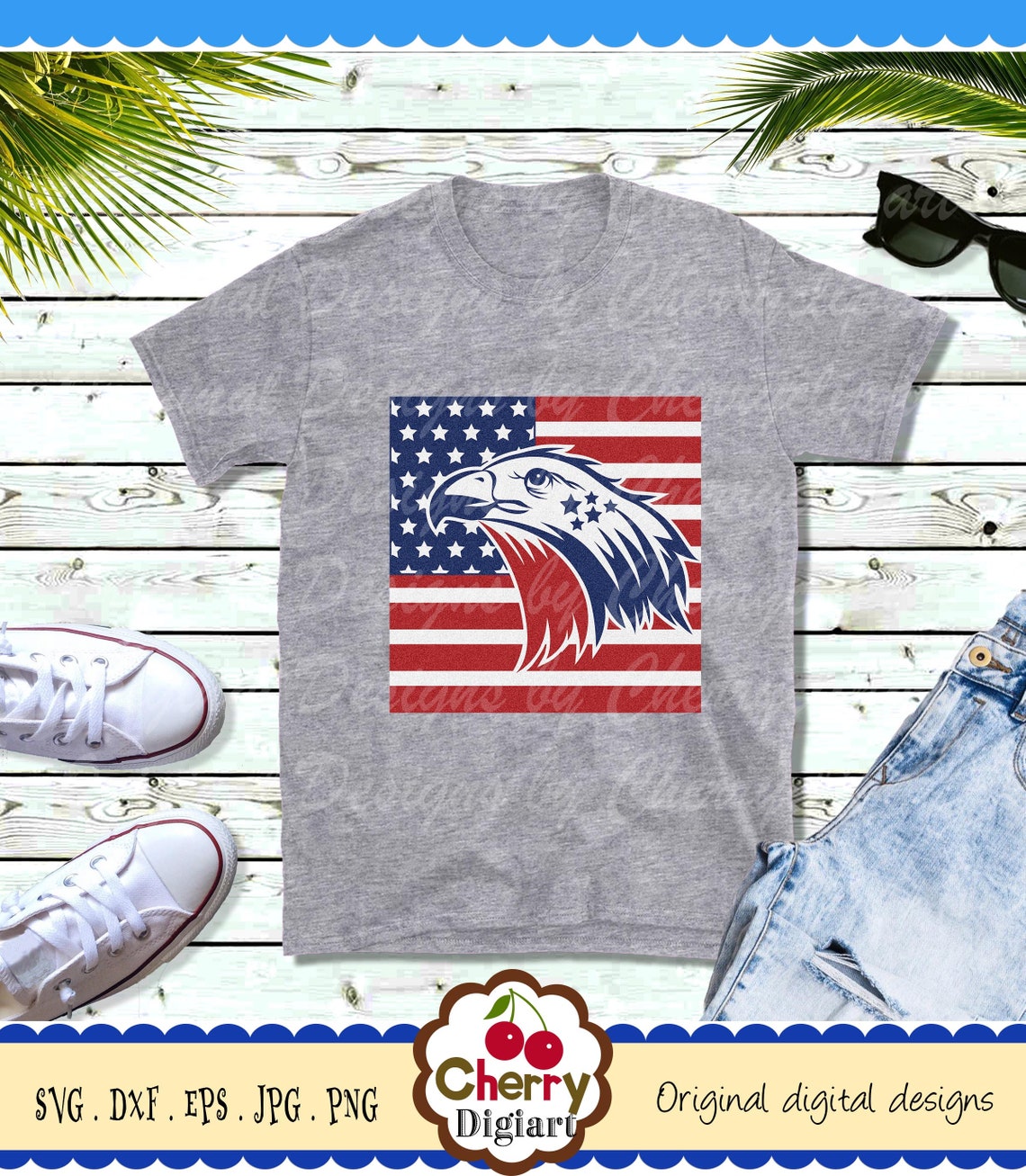 4th of July Eagle Patriotic Svg USA Eagle Svg American Flag - Etsy