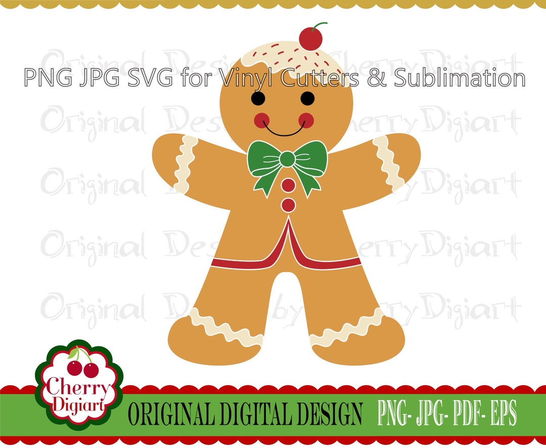 Christmas Gingerbread Boy Svg Png Jpg Gingerbread Svg - Etsy