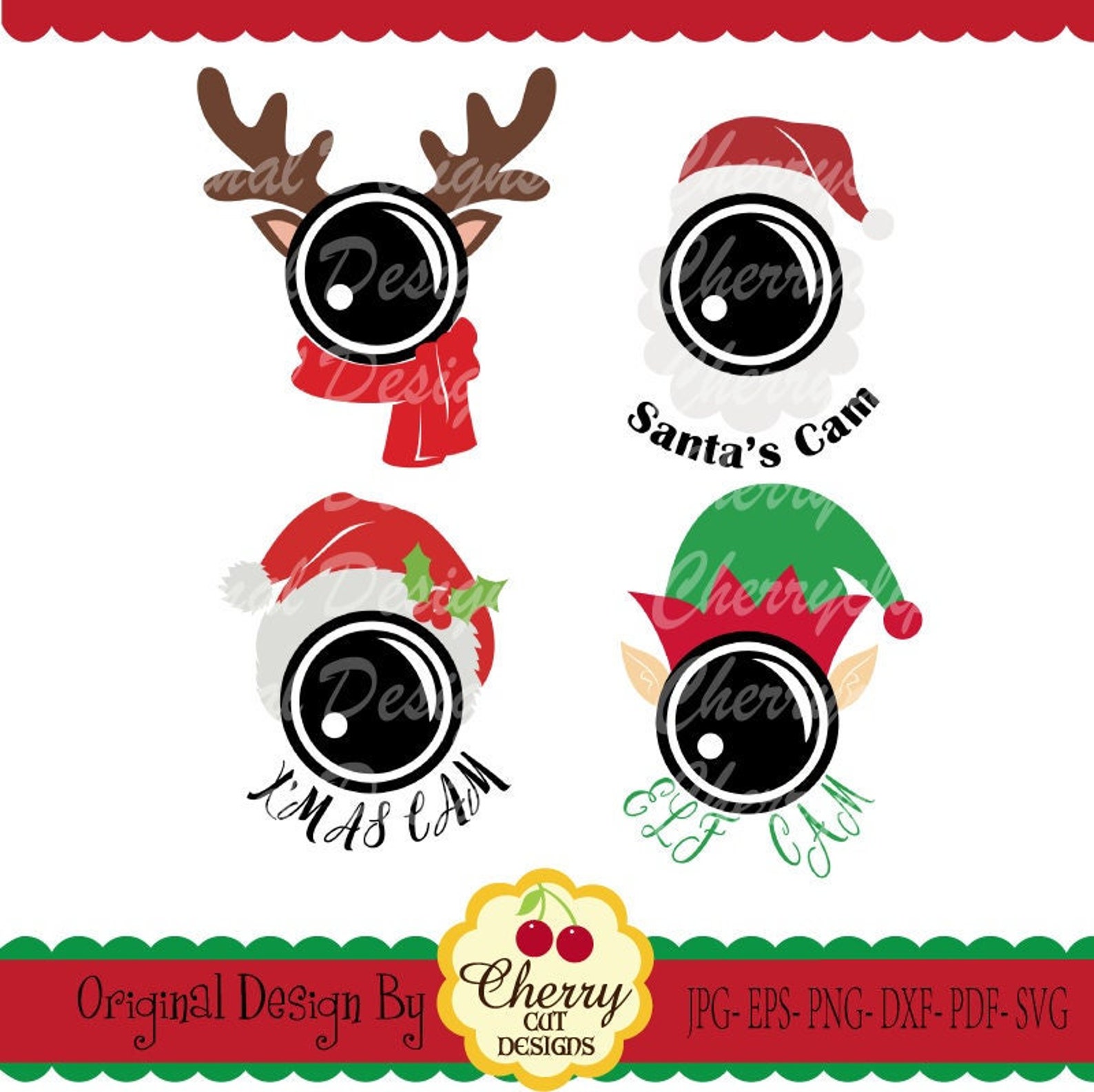 Christmas Cam Svg Santa's Cam Svg Elf Cam Svg Reindeer - Etsy