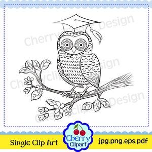 School Owl,graduation Owl Clip Art -personal and Commercial Use - Etsy
