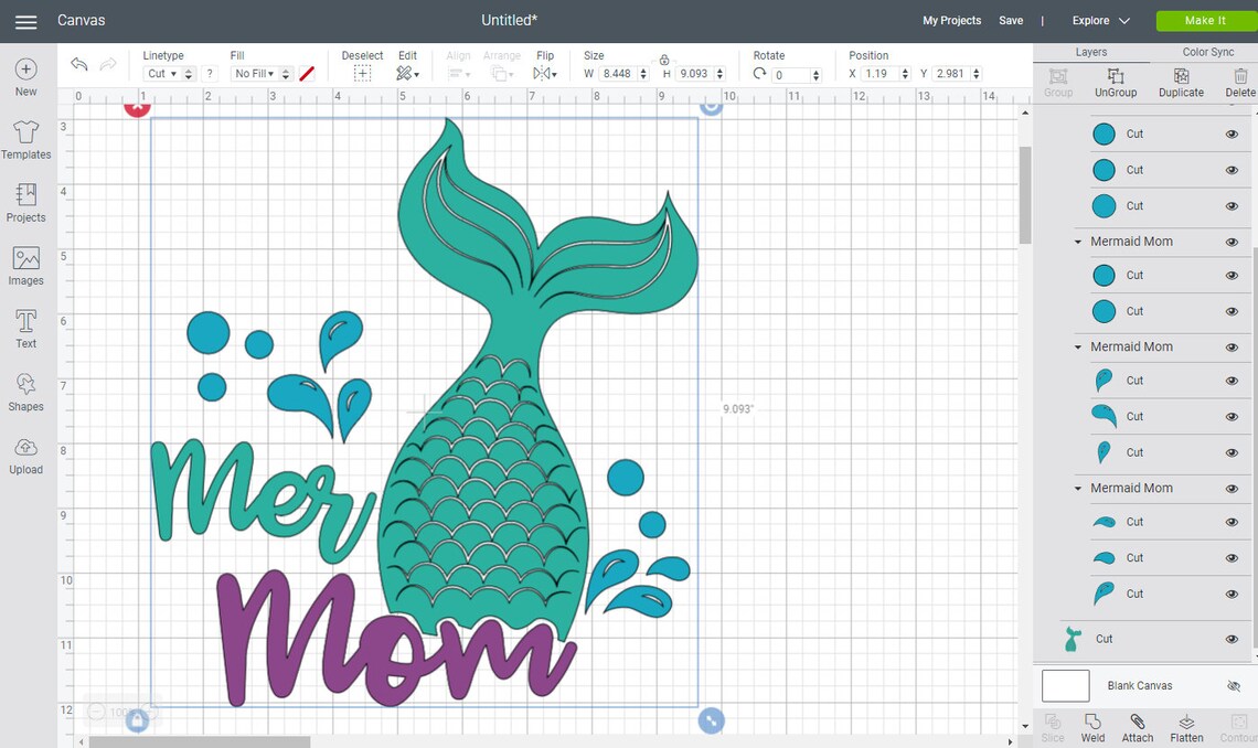 Mermaid tail SVG Dxf Mermaid Mom SVGMermaid svg Silhouette | Etsy