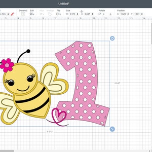 Bumble Bee SVG Dxf,bumble Bee Number 1 Svg, Birthday Silhouette ...