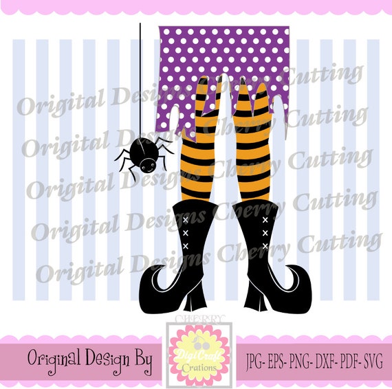 Halloween Witch Foot Svghalloween Witch Legs SVG Silhouette | Etsy