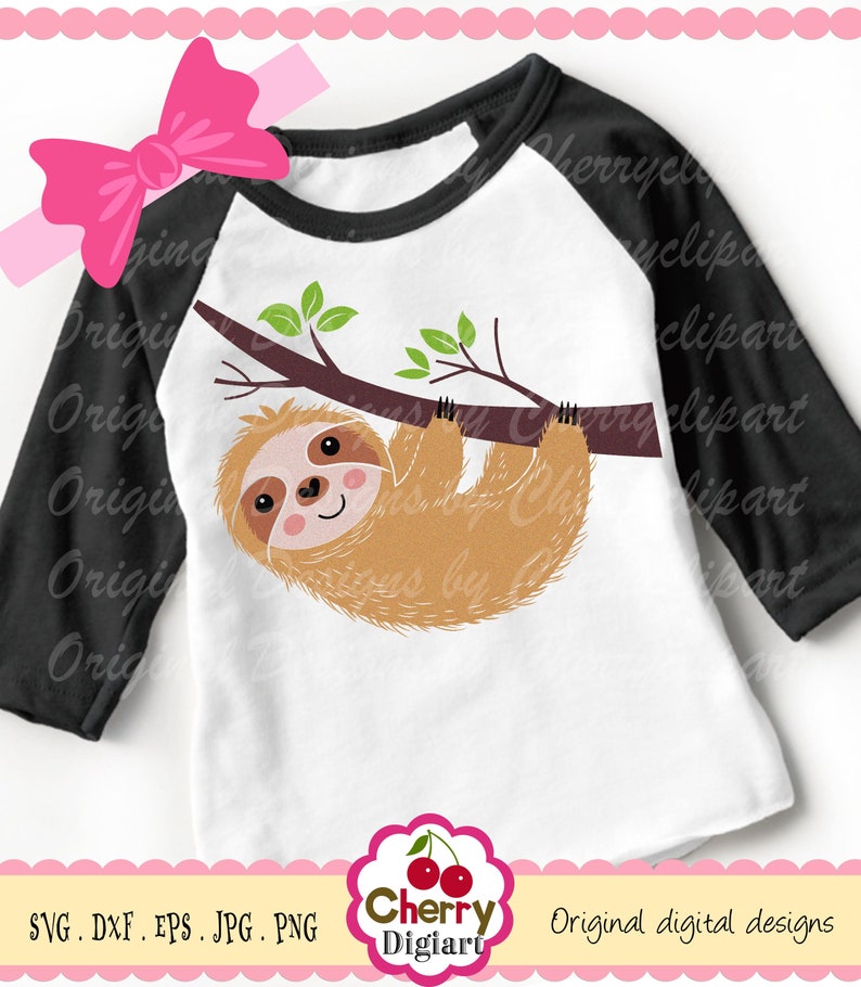 Sloth SVG DXF Animal Svg Silhouette & Cricut Cut Files Sloth | Etsy
