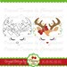 Reindeer Face SVG Dxf Christmas Reindeer Girl Silhouette and - Etsy