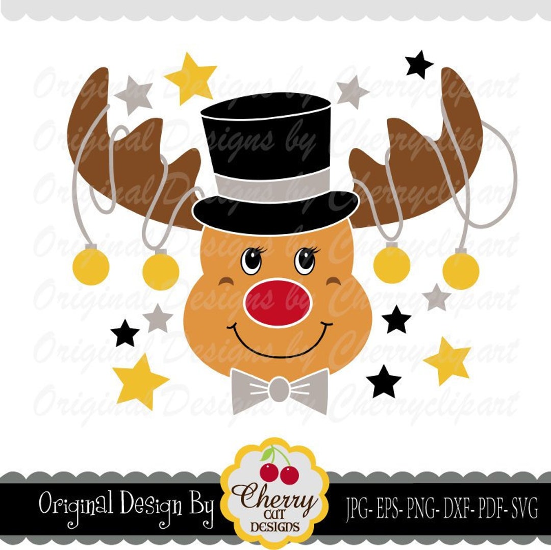 Reindeer Png Svg, New Year Reindeer Svg, New Year Svg Silhouette and ...