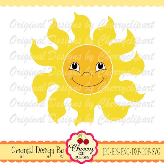 Sunshine SVG Dxf Sun SVG Smiley-face Sun Summer svg | Etsy