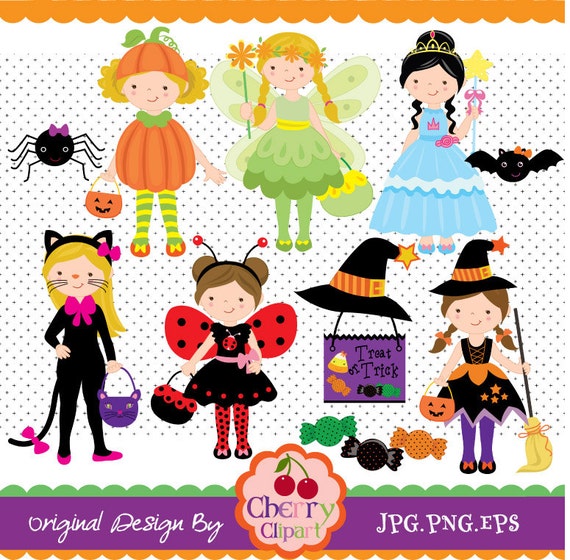 Cute Halloween Costume Clip Art