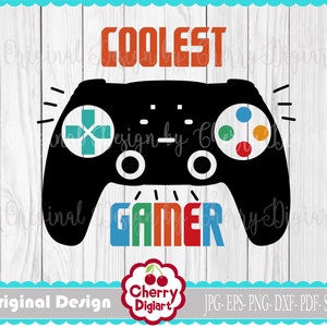 COOLEST GAMER Video Game Machine Silhouette & Cricut Cut, Vinyl Cutters ...