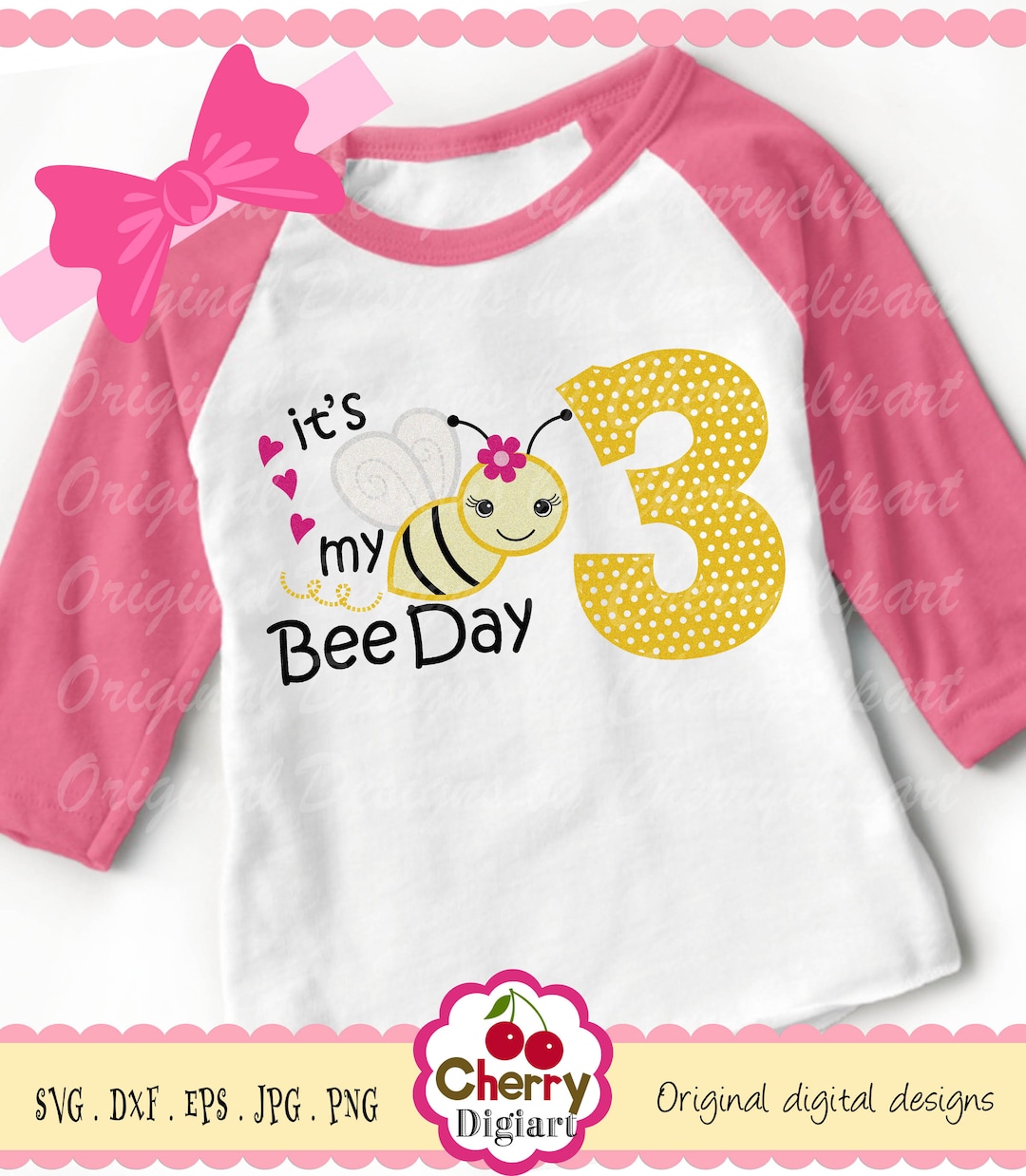 Bumble Bee Svg, It's My Bee Day Svg, Number 3 Svg, Birthday Number 3 ...