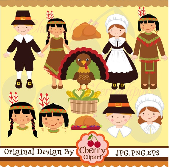 Pilgrim Children Clip Art