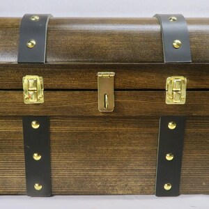 Pirate Medium Plus Reinforced Coin Treasure Chest - Wood & Leather ...