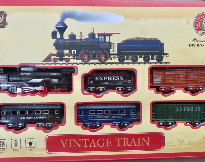 HO Vintage Train Set - 6 Cars With Track and Accessories - NEW ...