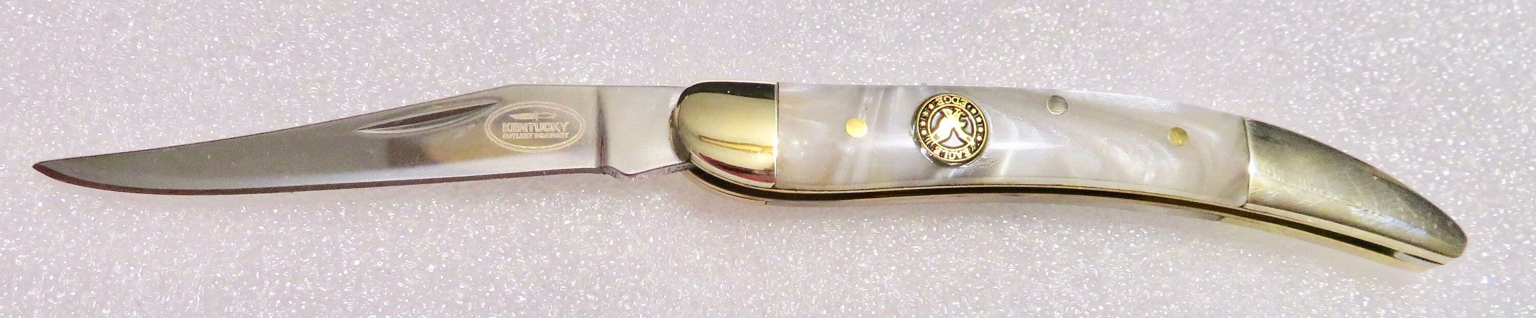 KENTUCKY Texas Toothpick Pocket Knife Eagle Edge Pearl Handle NEW - Etsy