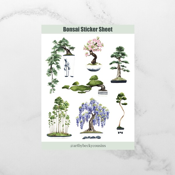 Bonsai Tree Stickers - Etsy