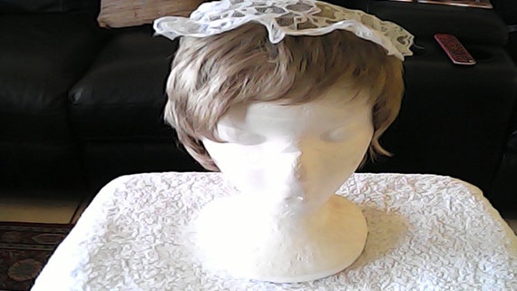 White Round Doily Head Covering - Etsy