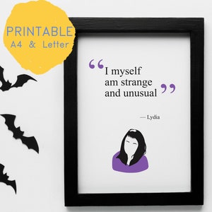 Beetlejuice Lydia Quote Print | Halloween Movie Poster (digital ...