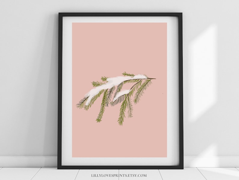 Christmas Poster Printable, Winter Mood Poster, Snow, Pine Poster ...