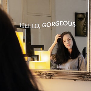 Mirror Sticker Decal | Aesthetic Text | Hello Gorgeous Sunshine ...