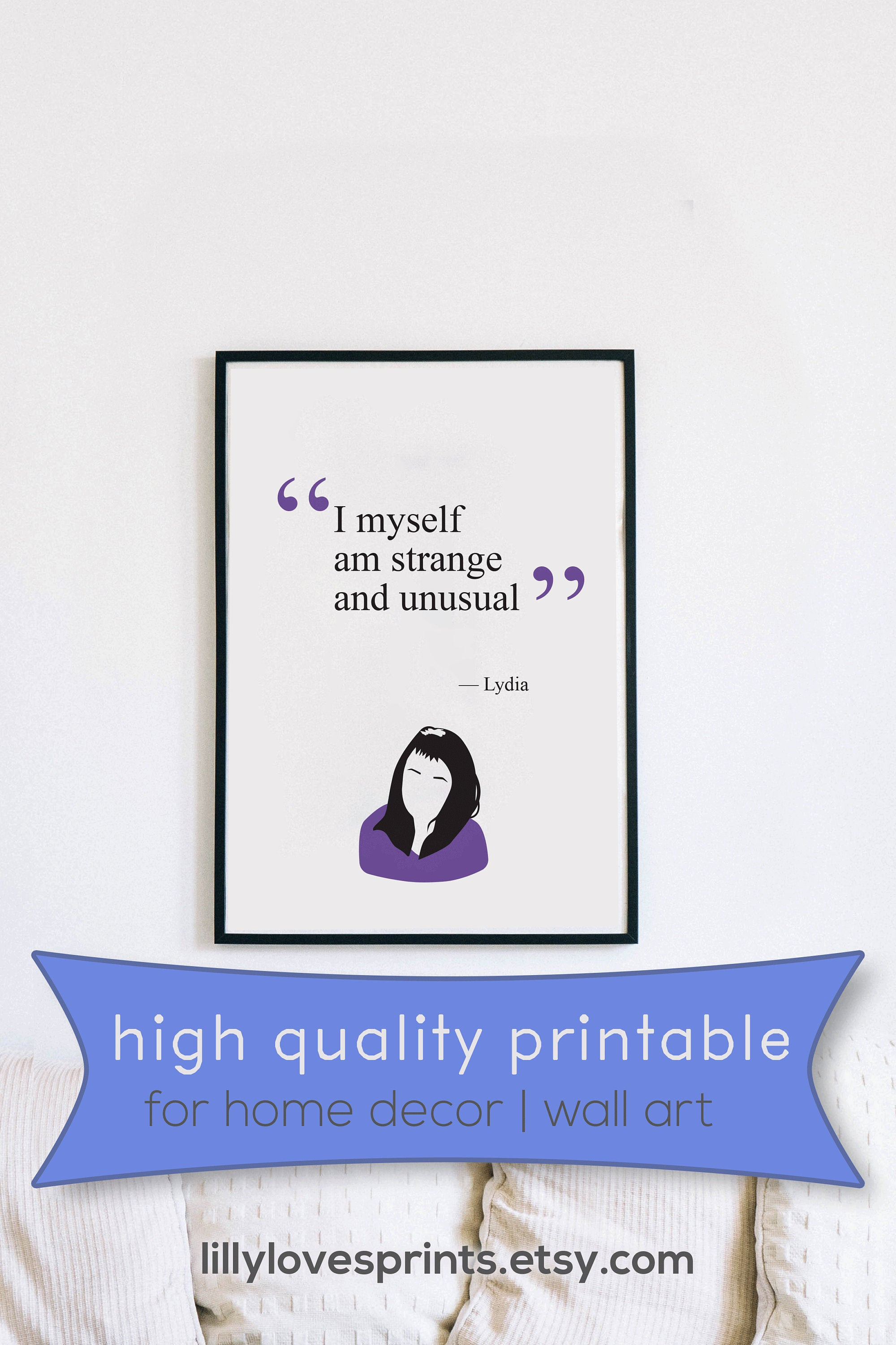 Beetlejuice Lydia Quote Print | Halloween Movie Poster (digital ...