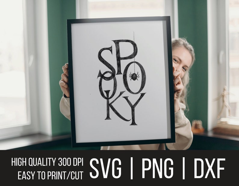 Printable Spooky SVG, Dxf, Png Instant Download, Halloween Shirt Svg ...