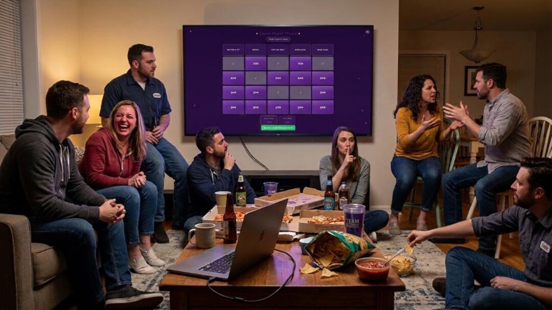 Game Night Jeopardy Trivia | Interactive Digital Trivia With Scoreboard ...