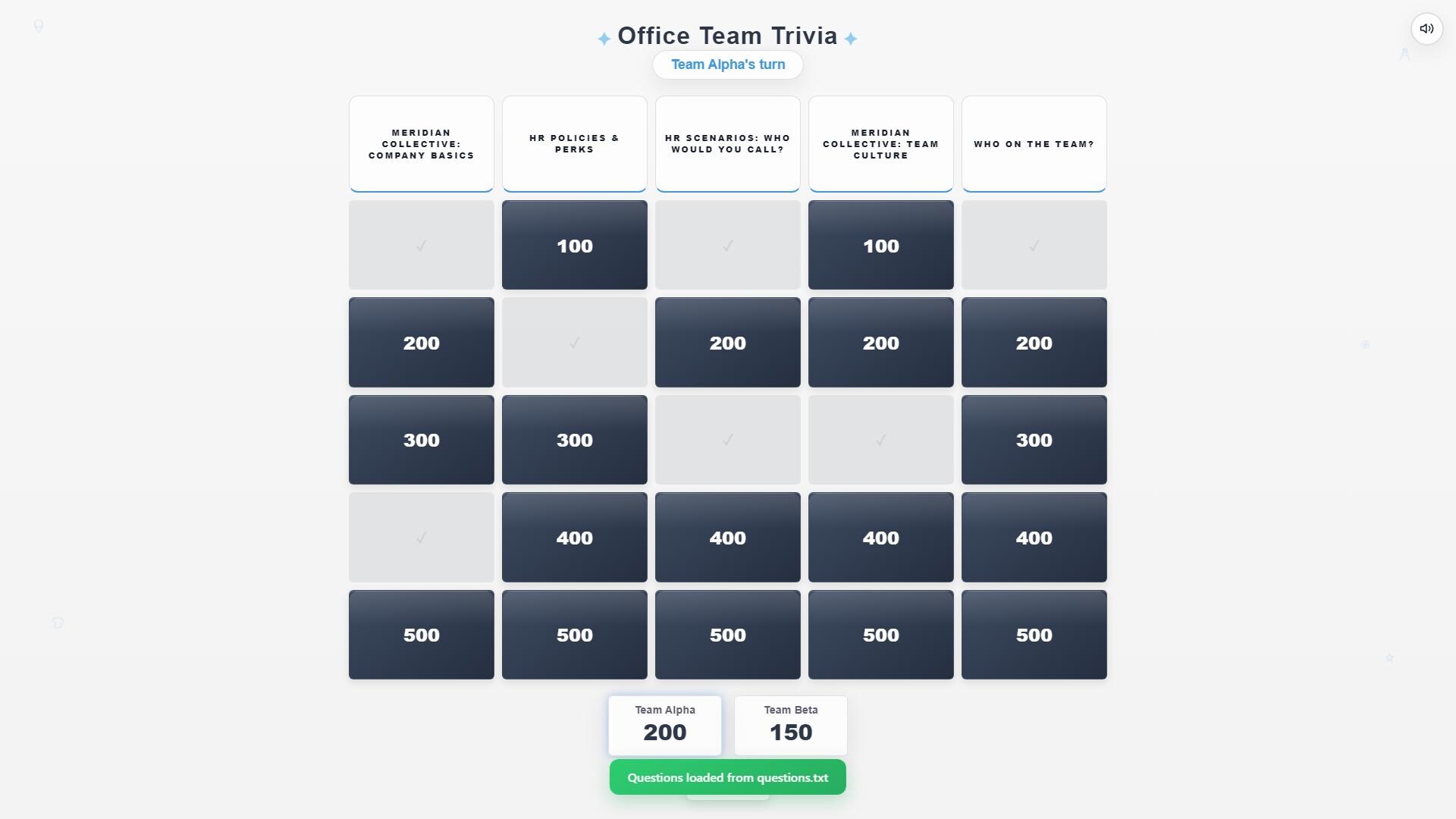 Interactive Office Jeopardy Game | Customizable Digital Trivia With ...