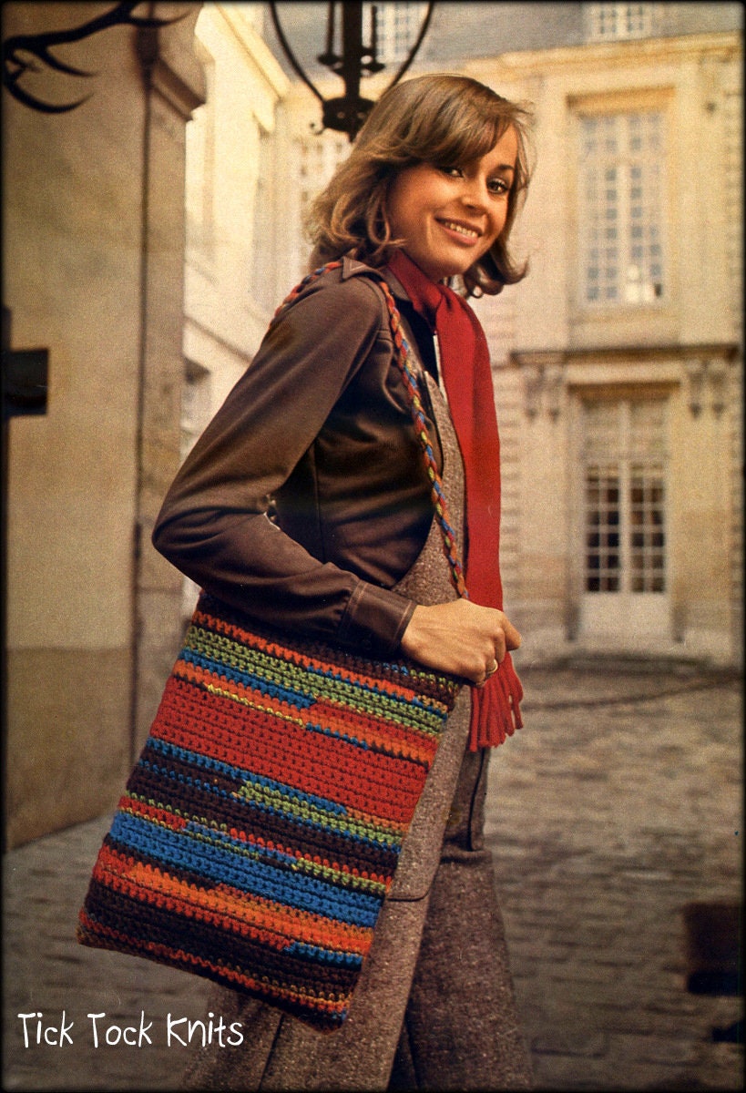 No.1082 Color-change Bag Crochet Pattern PDF Women's Purse Duffel Bag ...