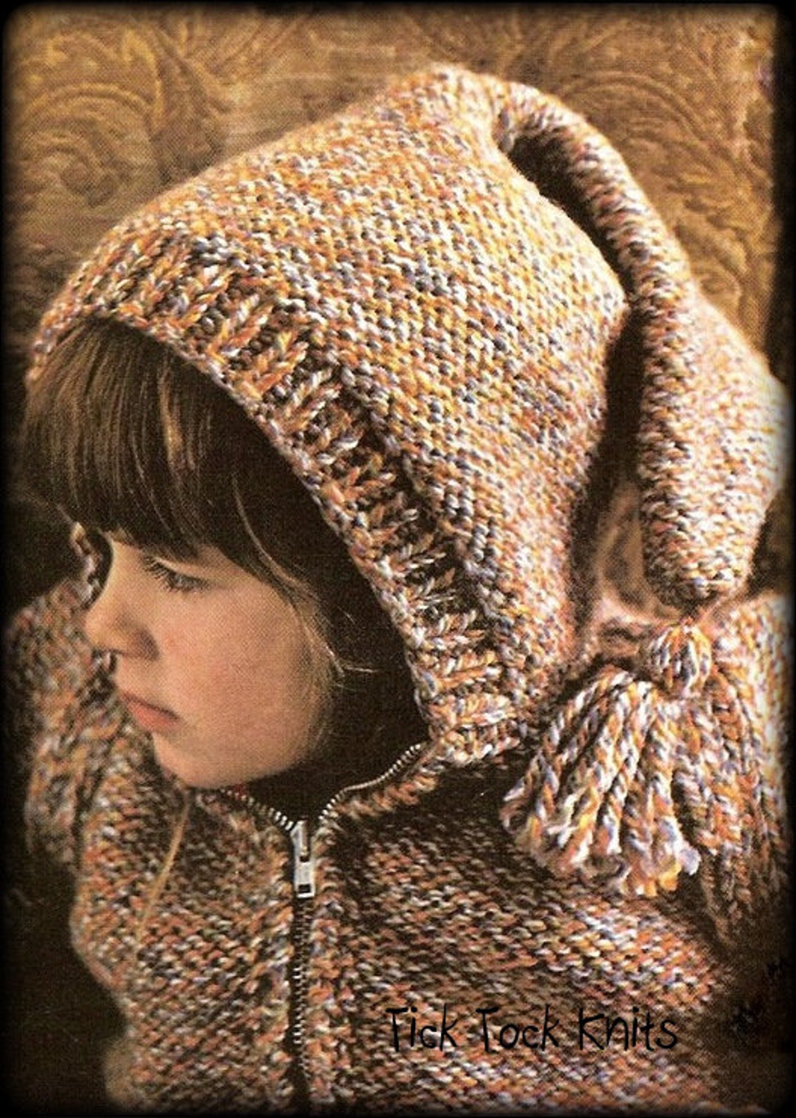 No.700 Knitting Pattern for Children PDF Pixie-hooded - Etsy