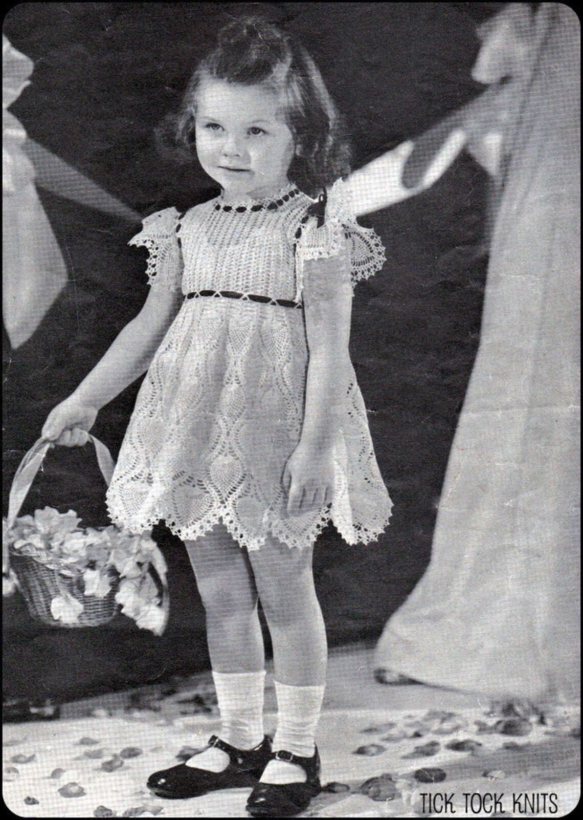 No.37 PDF Vintage Crochet Pattern WW2 Era 1944 Crocheted Dress - Flower ...