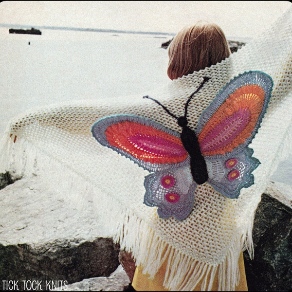 Crochet Butterfly Shawl Pattern - Etsy