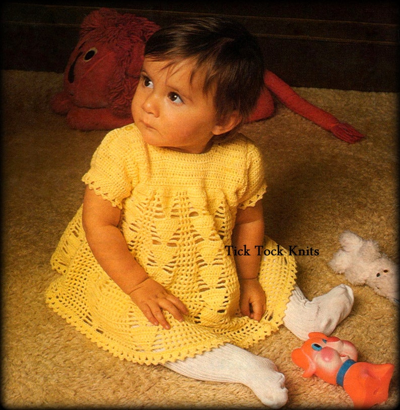 No.448 Baby Toddler Crochet Pattern PDF Vintage - Girl's Victorian Lace ...