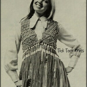 No.870 Macrame Vest Pattern PDF 1970's Vintage - for Women or Teenage ...
