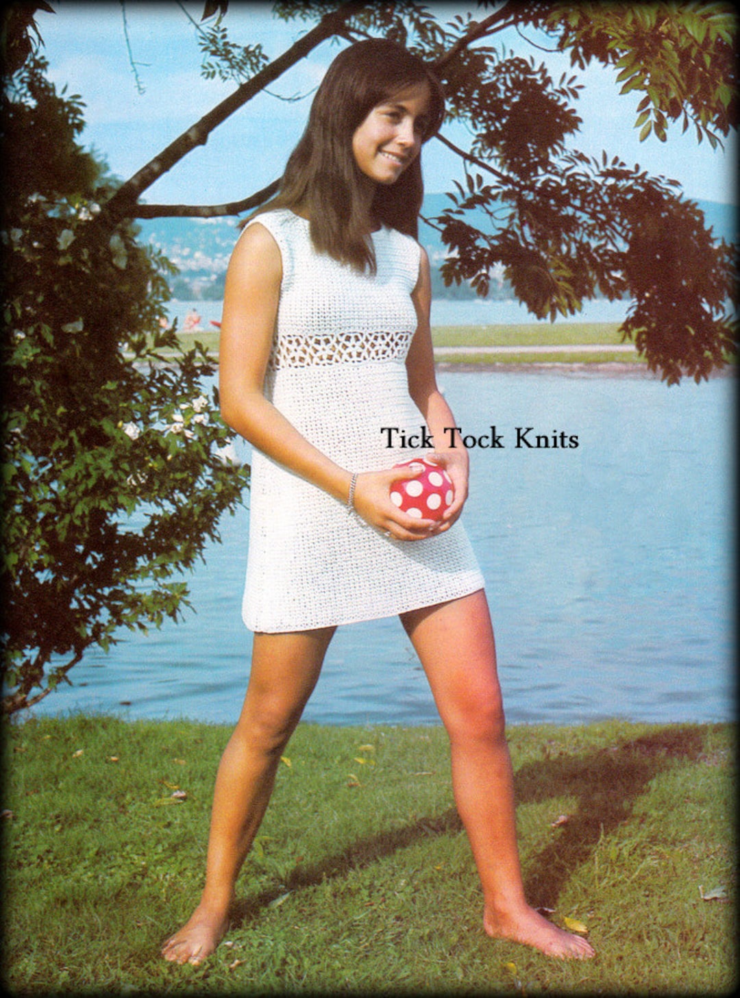 No.425 PDF Crochet Pattern - Women's / Teen Girl's Mini Dress - Vintage ...