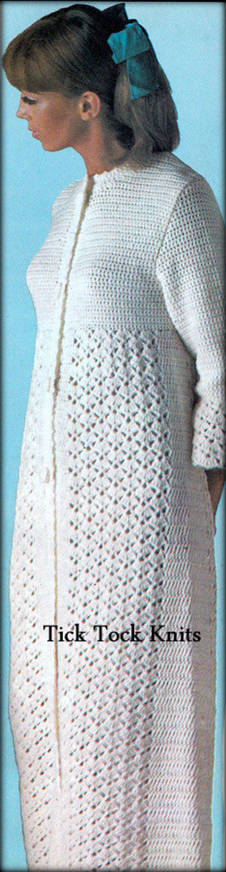 No.465 Crochet Pattern PDF Women's Crochet Dressing Robe | Etsy