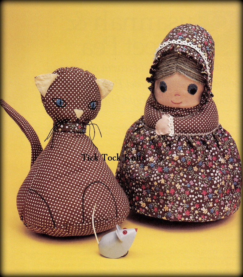 No.497 Sewing Pattern PDF Vintage Calico Doll and Her Kitty - Girl Cat ...