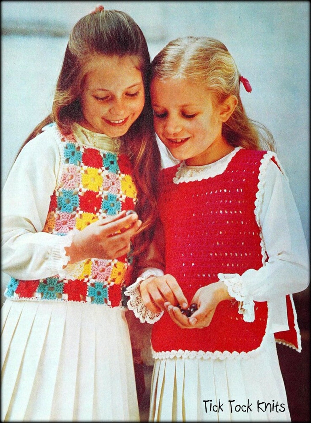 No.1264 Girl's Vest & Tabard Crochet Pattern PDF - Vintage 1970's ...