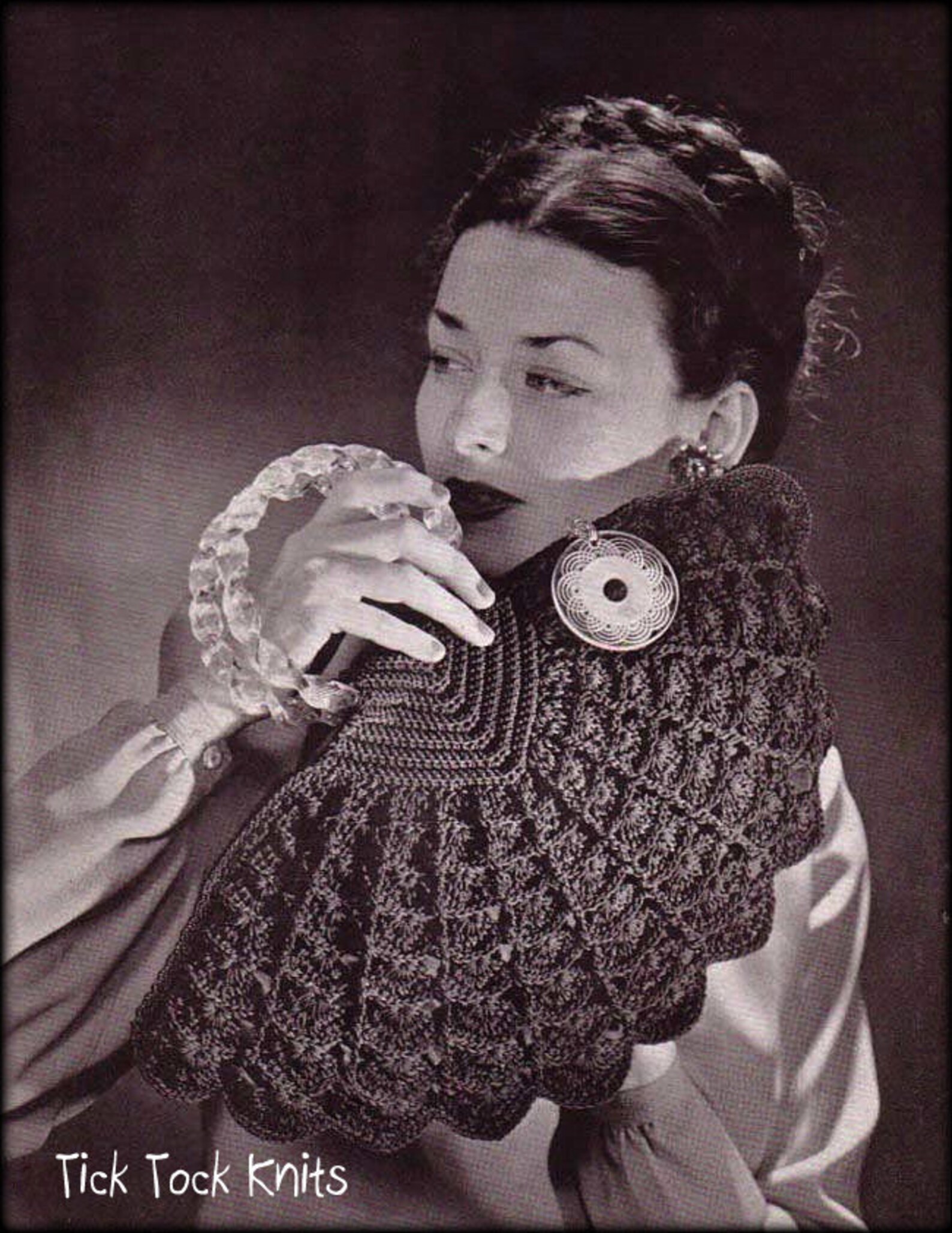 No.1050 Lady's 1940's Fan Fan Purse Crochet Pattern PDF - Vintage Women ...